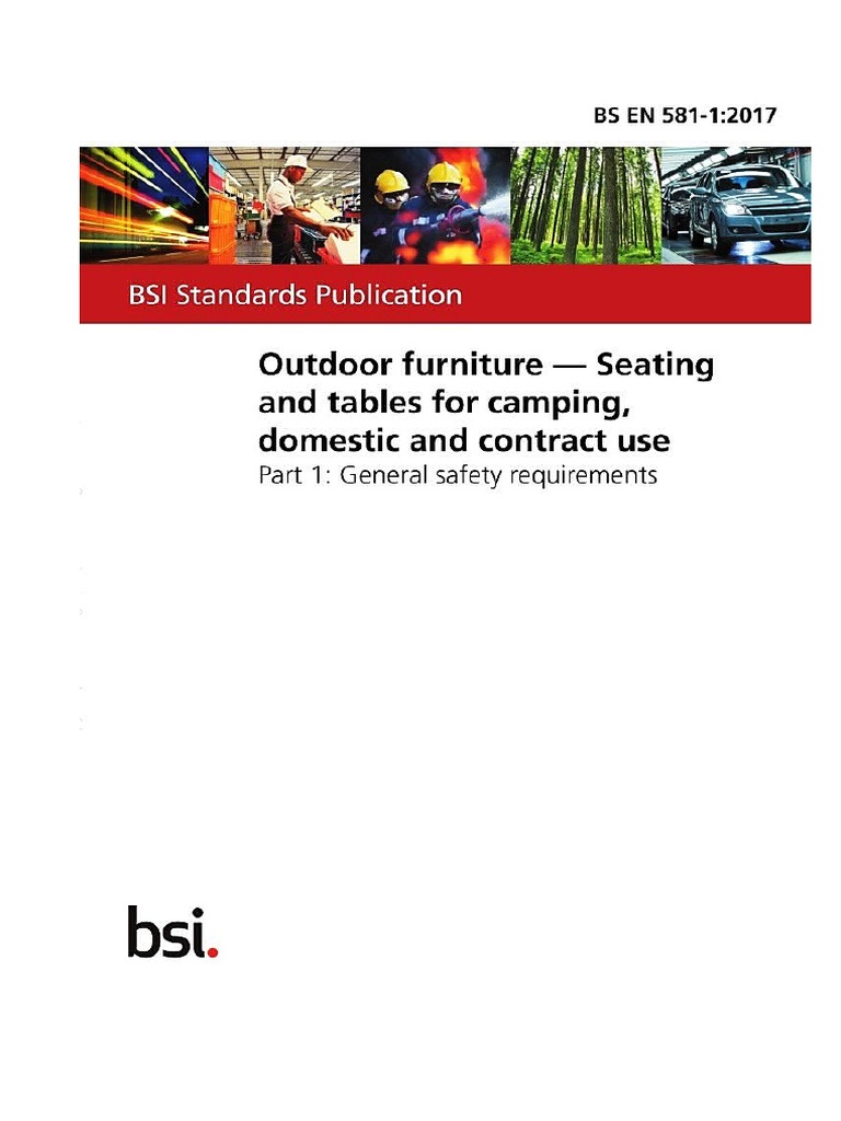 BS EN 581-1-2017 - YÊU CẦU KỸ THUẬT BÀN GHẾ | PDF
