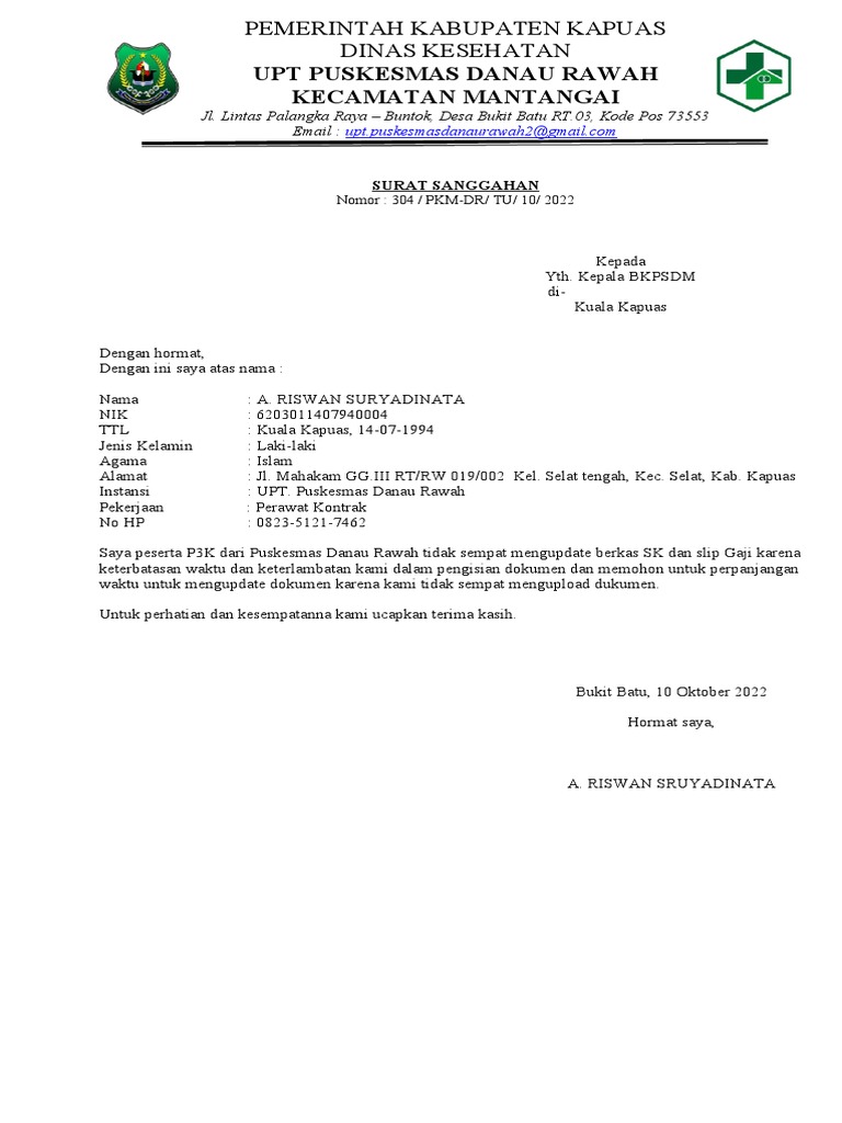 Surat Sanggahan | PDF