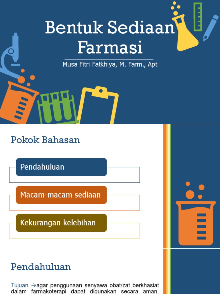 Bentuk Sediaan Farmasi dan Manfaatnya | PDF