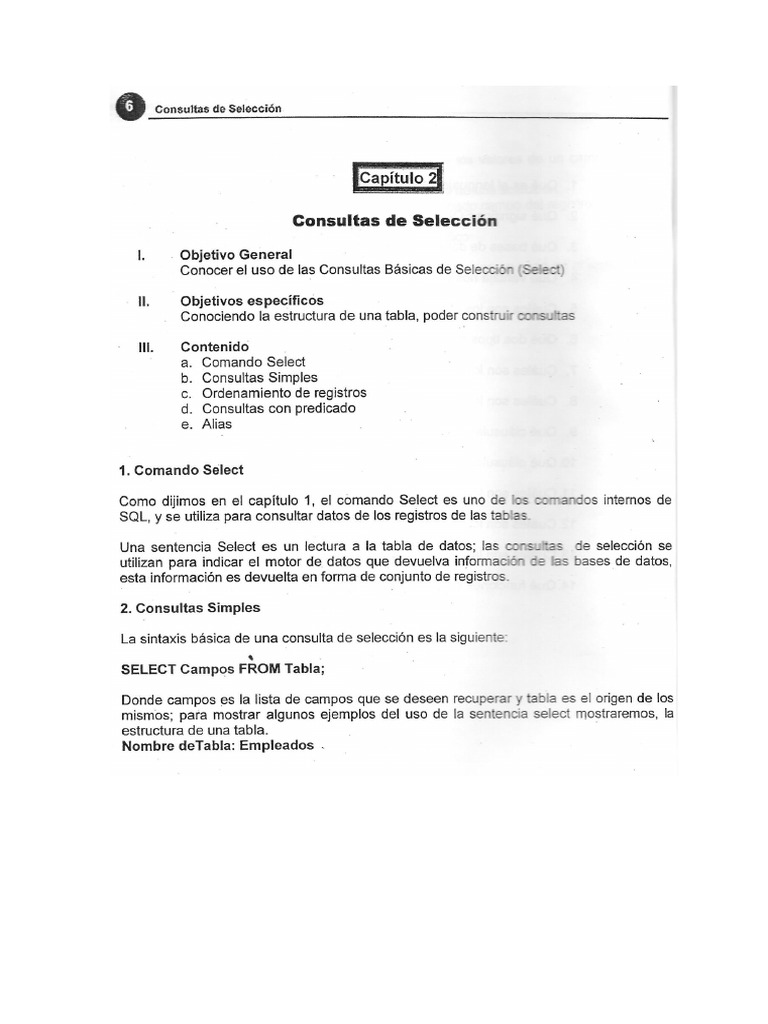 SQL Capitulo 2 | PDF