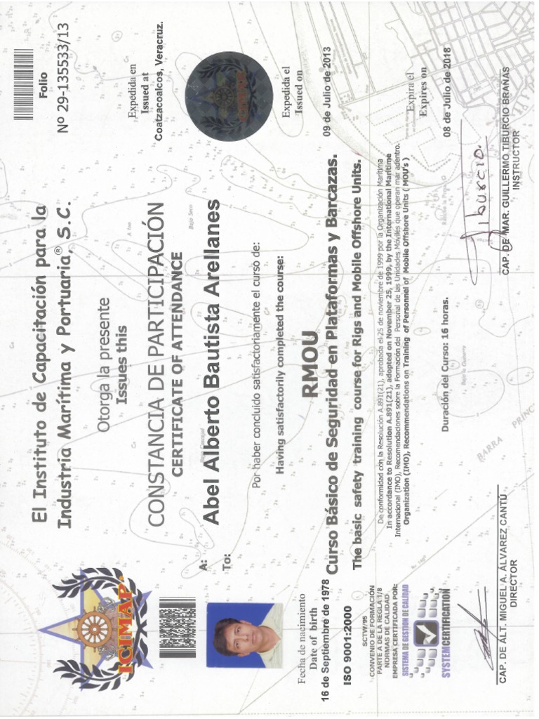 Curso Basico de Seguridad en Plataformas Y Barcazas | PDF