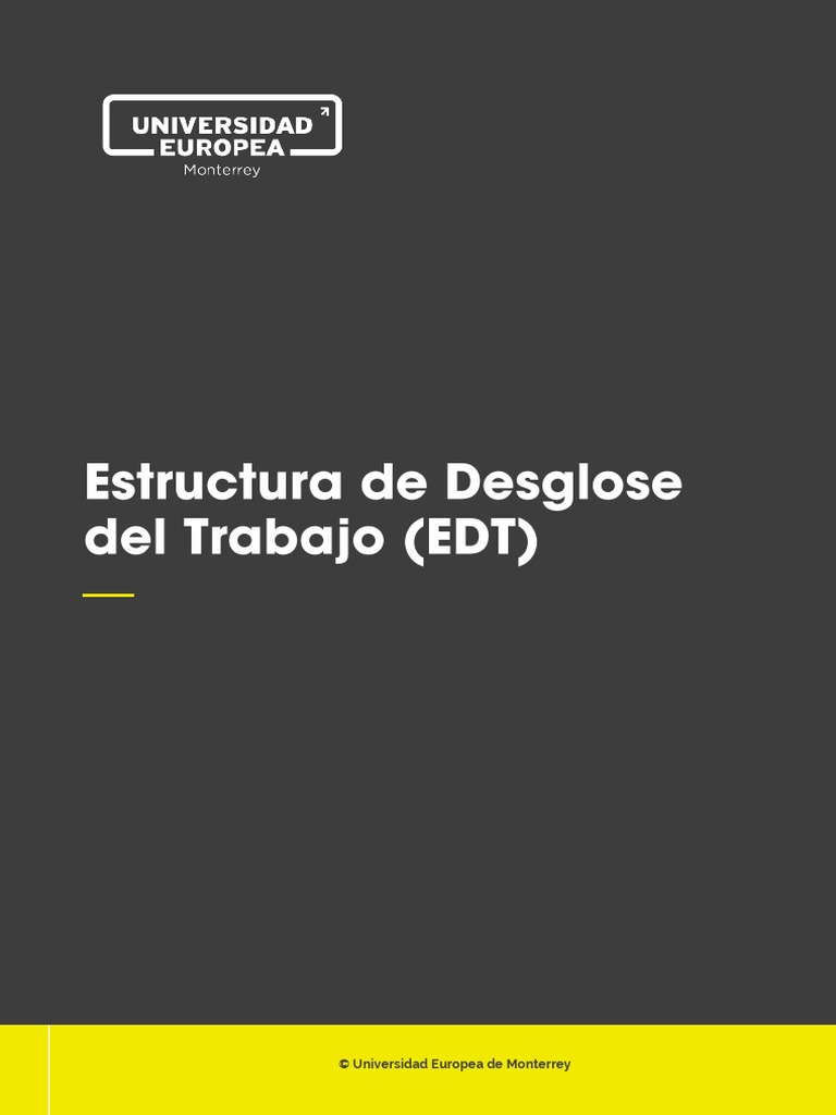 Clase3 - pdf1 - Estructura de Desgloce Del Trabajo EDT | PDF