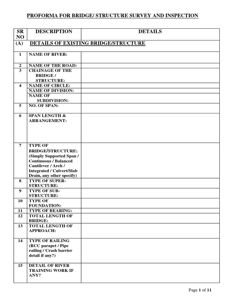 Bridge RVS Formats With Annexure-1&2 - FINAL | PDF | Deep Foundation ...