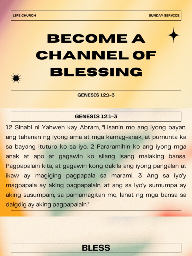 Become A Channel of Blessing | PDF