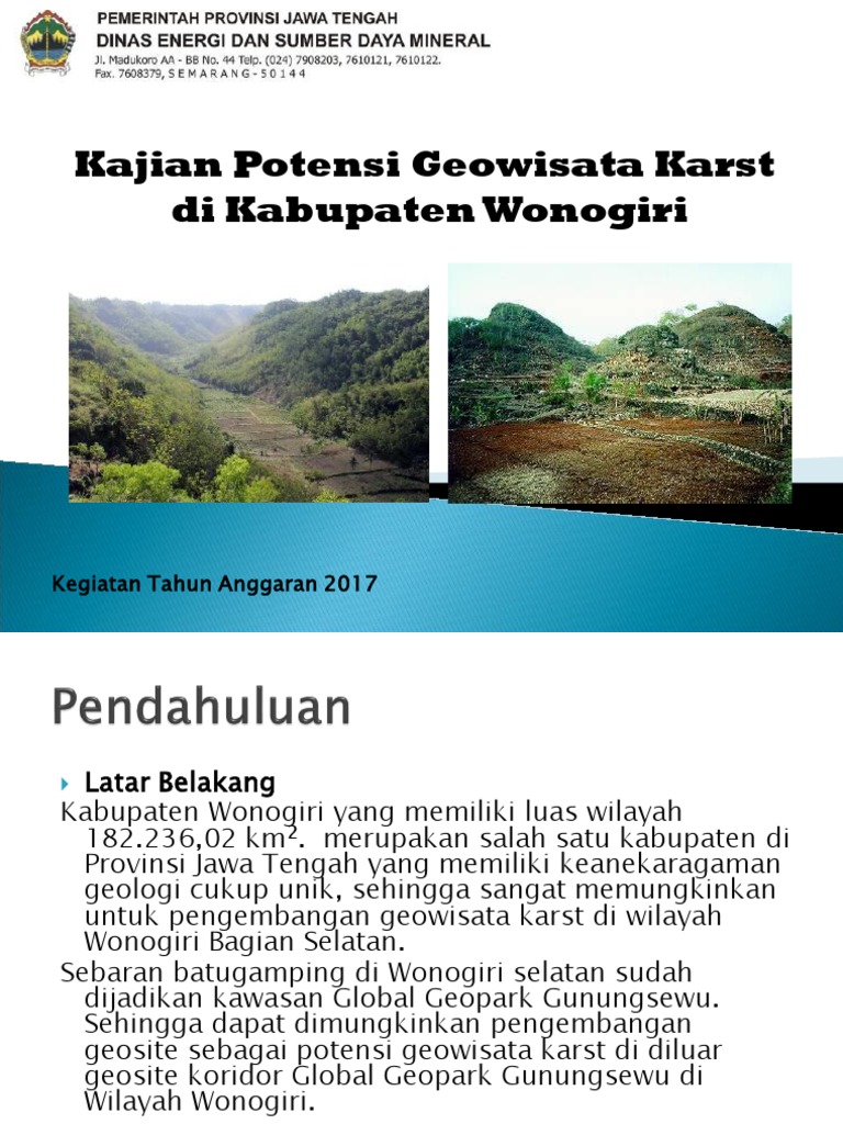 Potensi Geowisata Karst Wonogiri | PDF