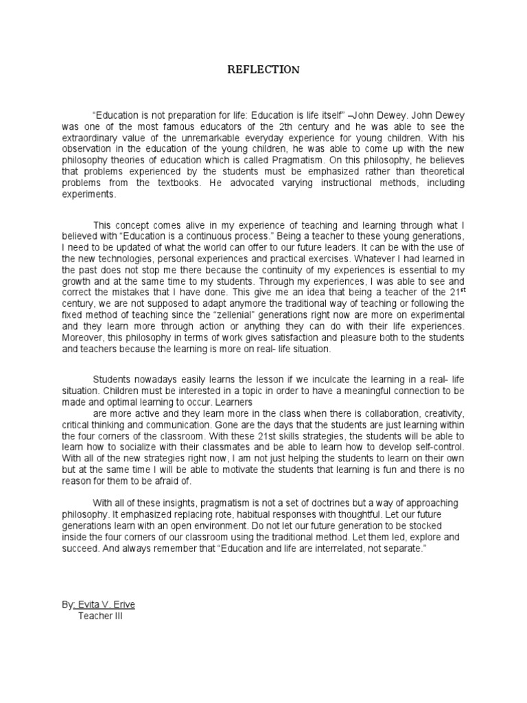 REFLECTION Cot | PDF | Learning | Teaching Method