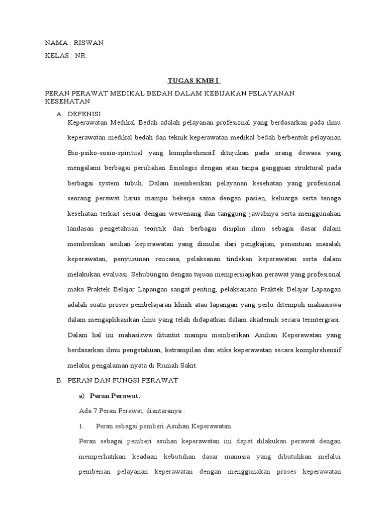 Tugas KMB 1 Riswan | PDF