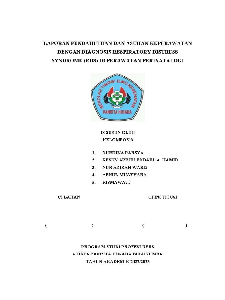 LP Dan Askep RDS Bayi 2022 | PDF
