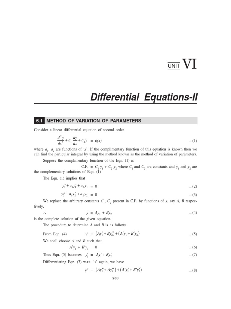 Differential Equations Maths | PDF | Equations | Mathematics