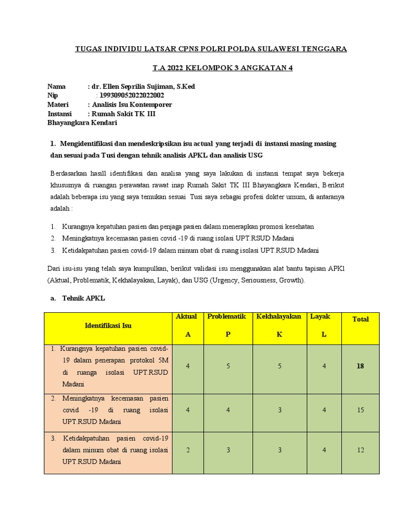 Tugas Individu Latsar | PDF