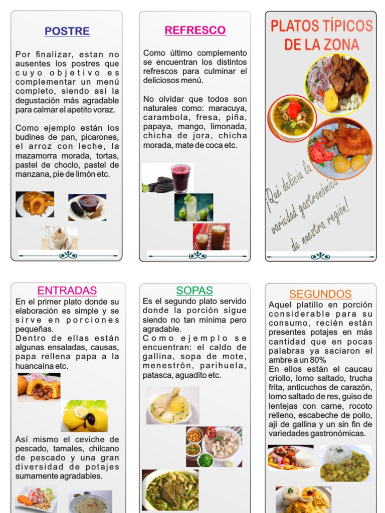 TRIPTICO | PDF | Preparación de comida y bebida | Comida regional y étnica