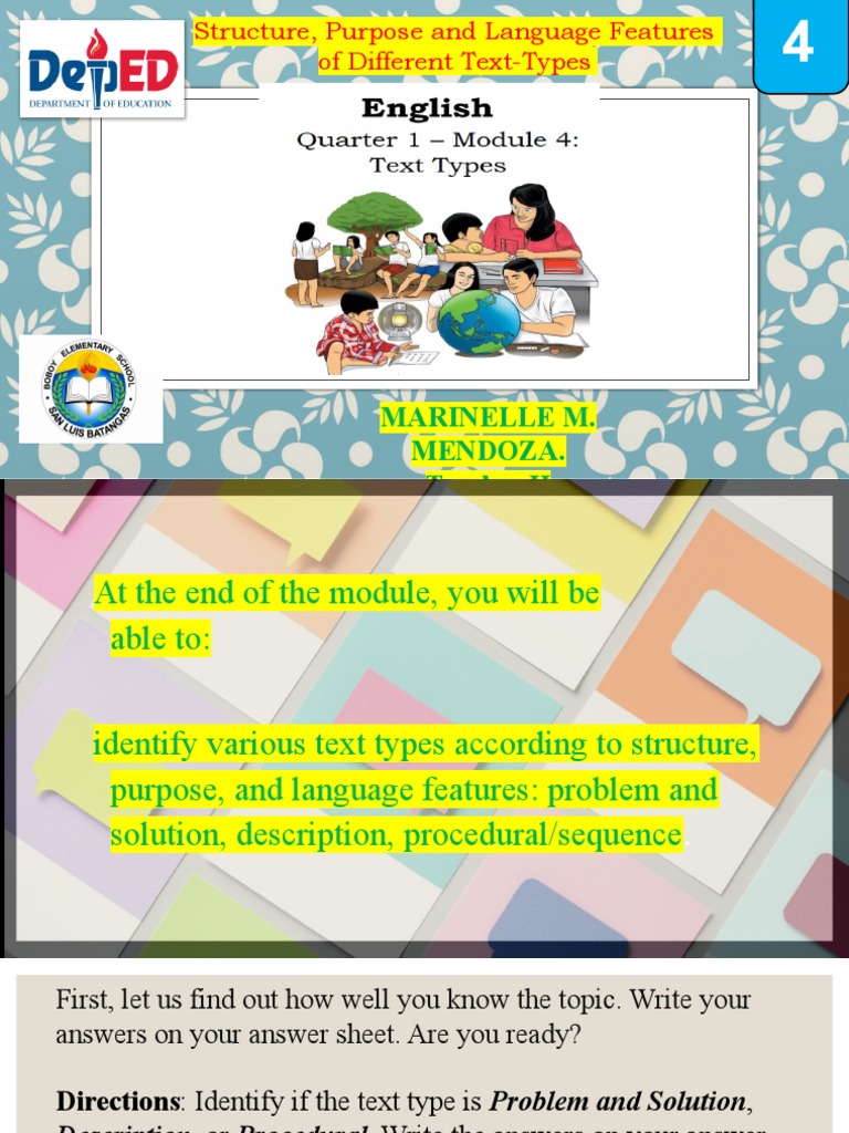 English 4 Quarter 1 Week 4-5 | PDF