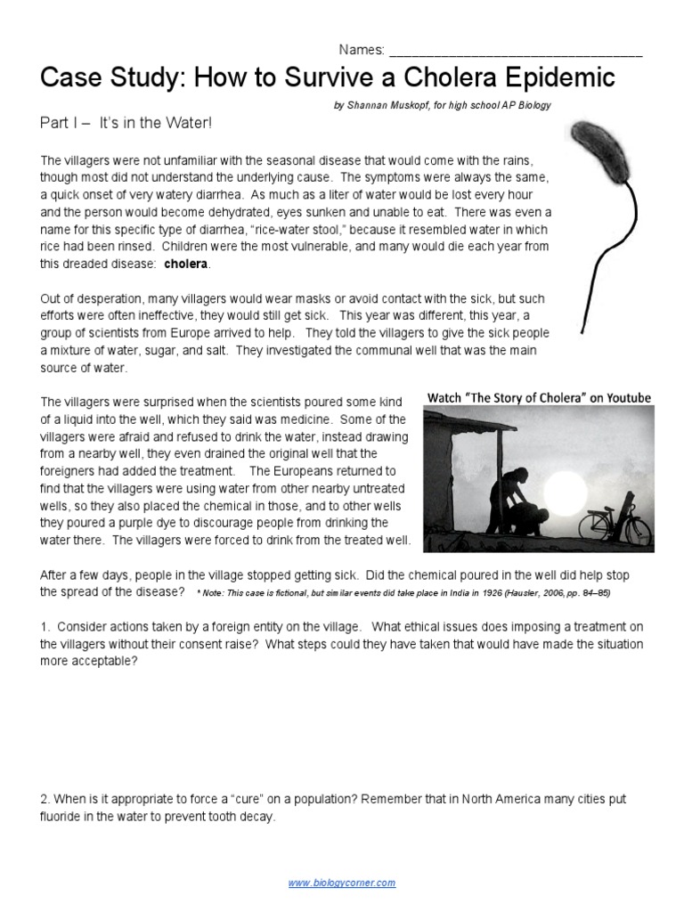 Case Study - How To Survive A Cholera Epidemic | PDF | Bacteriophage ...
