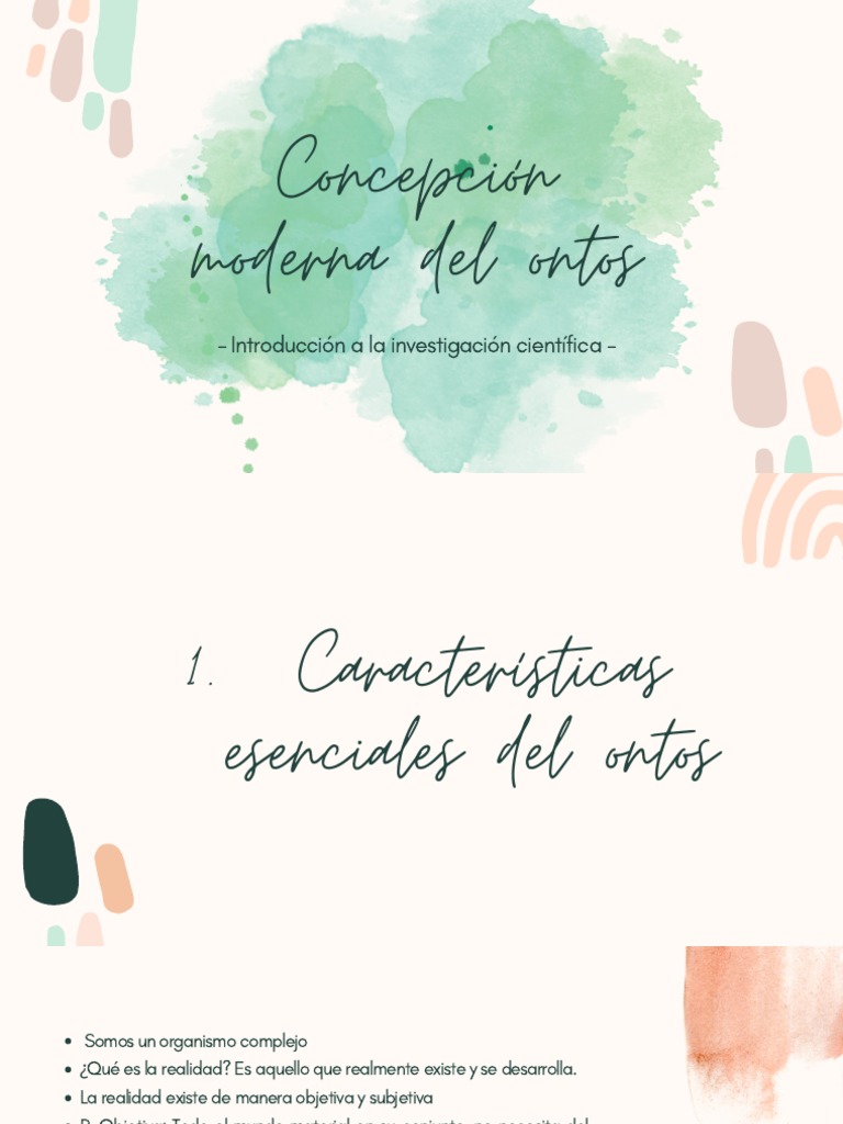 Concepción Moderna Del Ontos | PDF | Realidad | Conocimiento