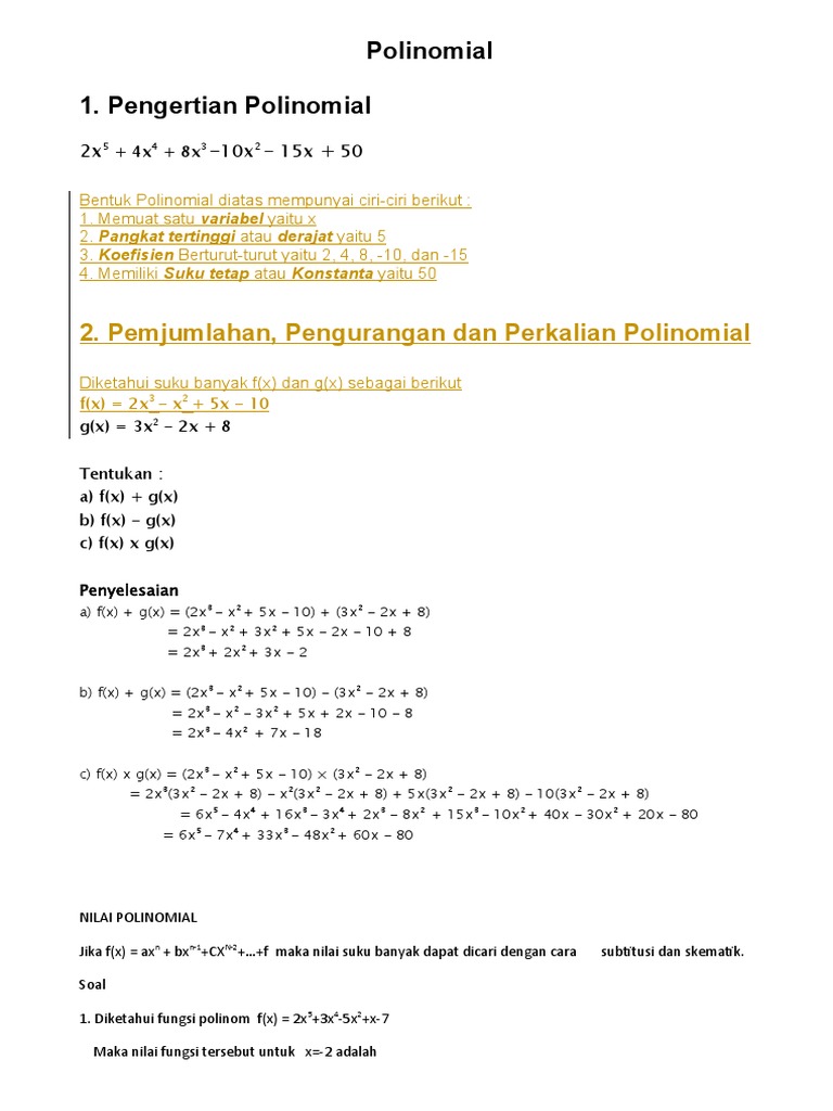 Polinomial | PDF