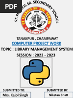 Computer Science Project File Class 12 Cbse | PDF | Python (Programming ...