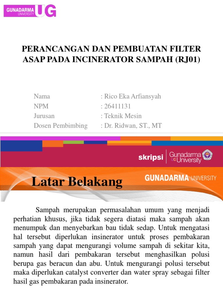 Perancangan Dan Pembuatan Filter Asap Pada Inciner | PDF