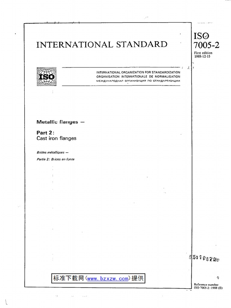 Iso 7005-2-1988 Cast Iron Flanges - QJDV | PDF