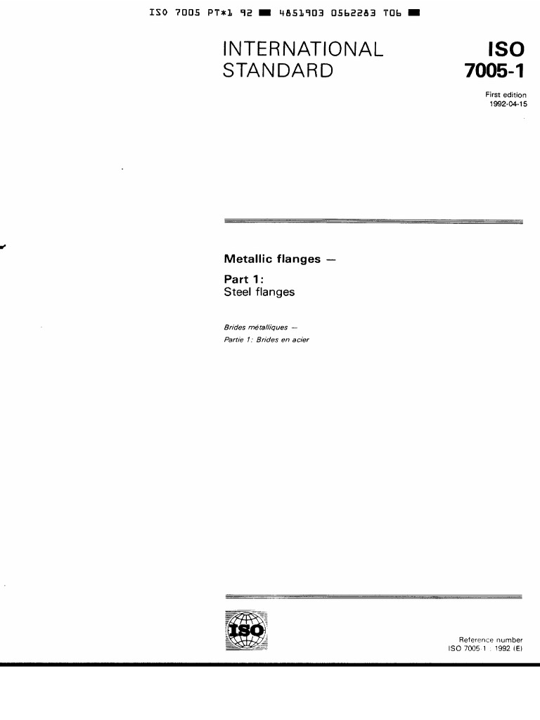 Iso 7005 1 Steel Flanges - Compress | PDF