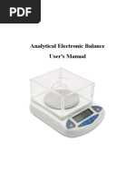 Analytical Balance Operation Manual | PDF | Weighing Scale | Weight