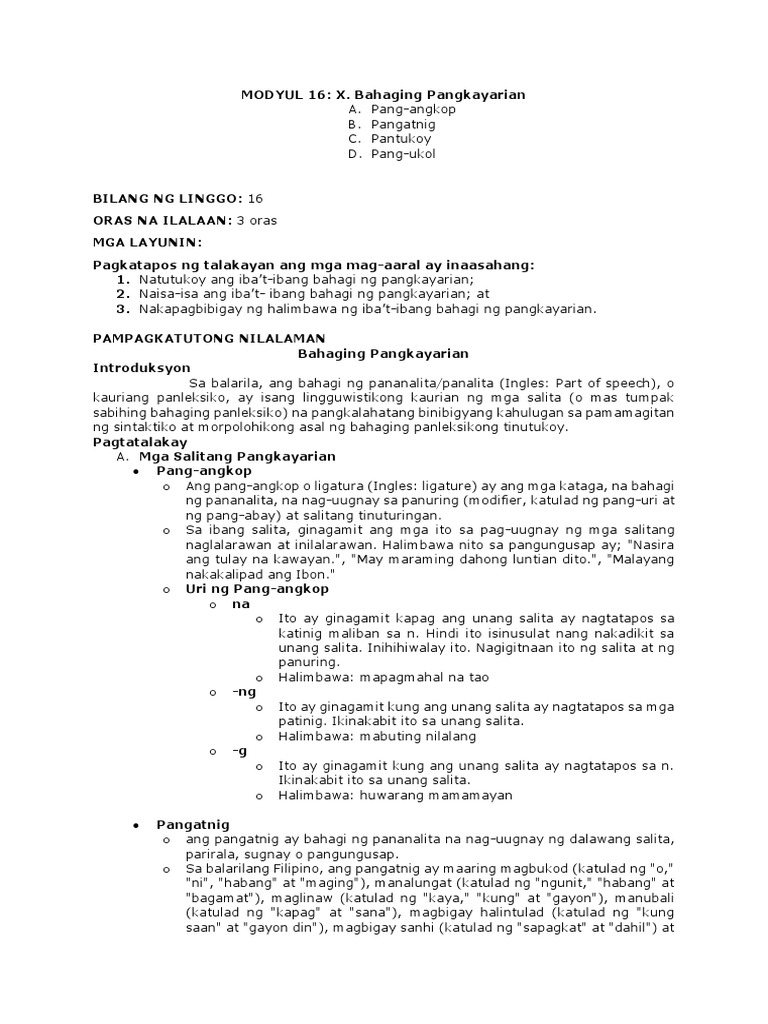 EM 103 Week 16 Pagtuturo NG Filipino Sa Elementarya I | PDF