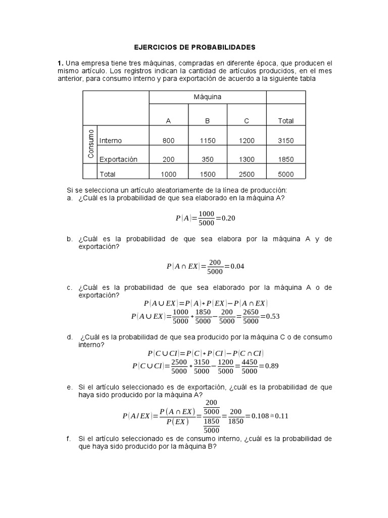 Ejercicios de Probabilidades Saber Pro | PDF