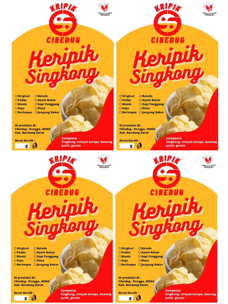 Desain Kemasan Keripik Singkong | PDF