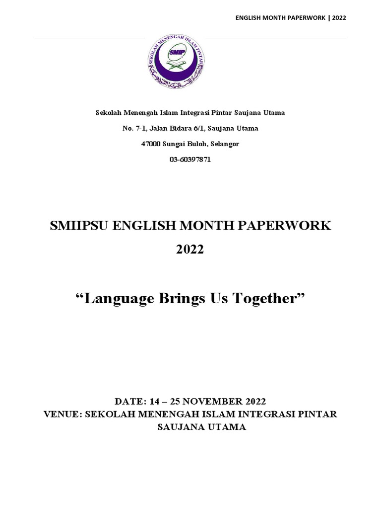 SMIIPSU English Month 2022 Overview | PDF | Cognitive Science