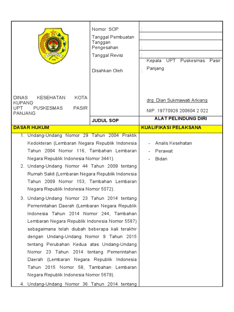 SOP Pakai APD, Cuci Tangan, DSB | PDF