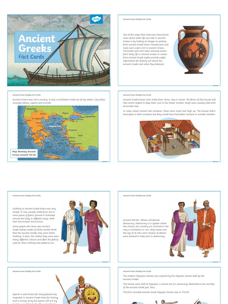 Ancient Greece Fact Cards | PDF | Ancient Greece | Greece