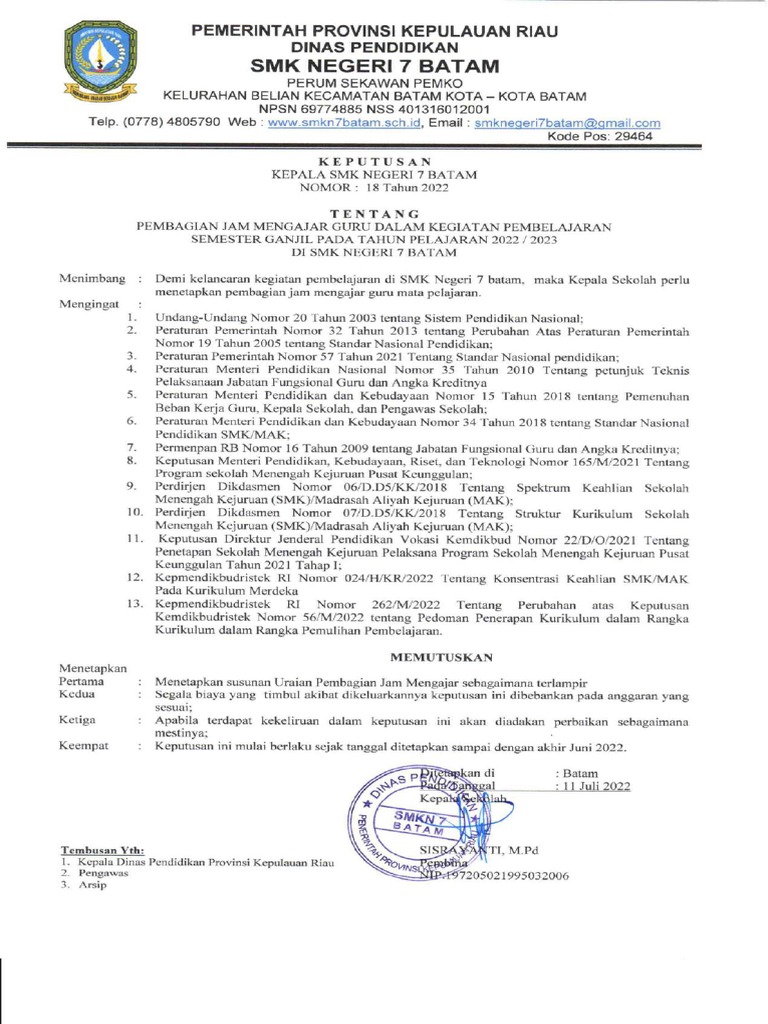 SK Revisi 2022 2023 - Compressed | PDF