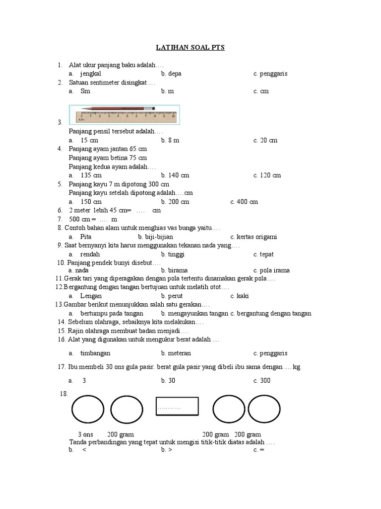Latihan Soal PTS untuk Siswa | PDF