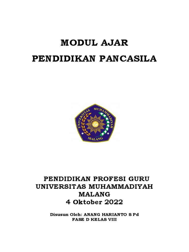 Modul Ajar PPKN Ukin 2022 | PDF