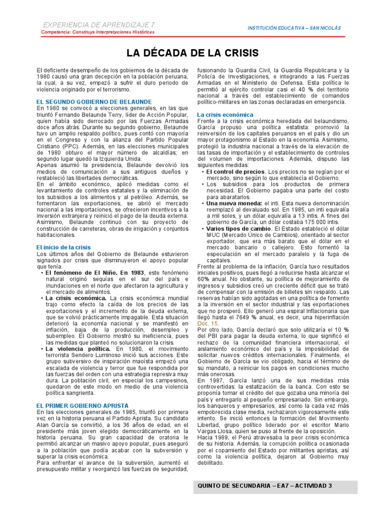 Actividad de Aprendizaje N 3 - Exp7 (5 Sec) | PDF