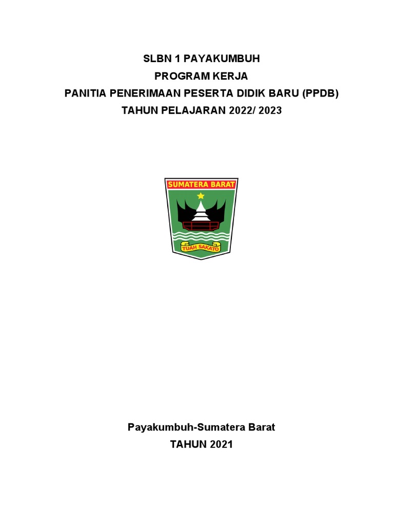 Program Kerja PPDB 2022 | PDF