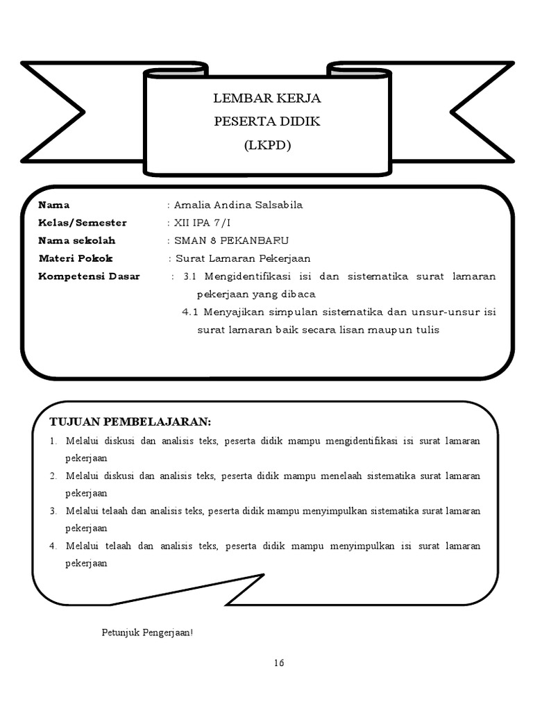 LKPD | PDF | Karier & Perkembangan