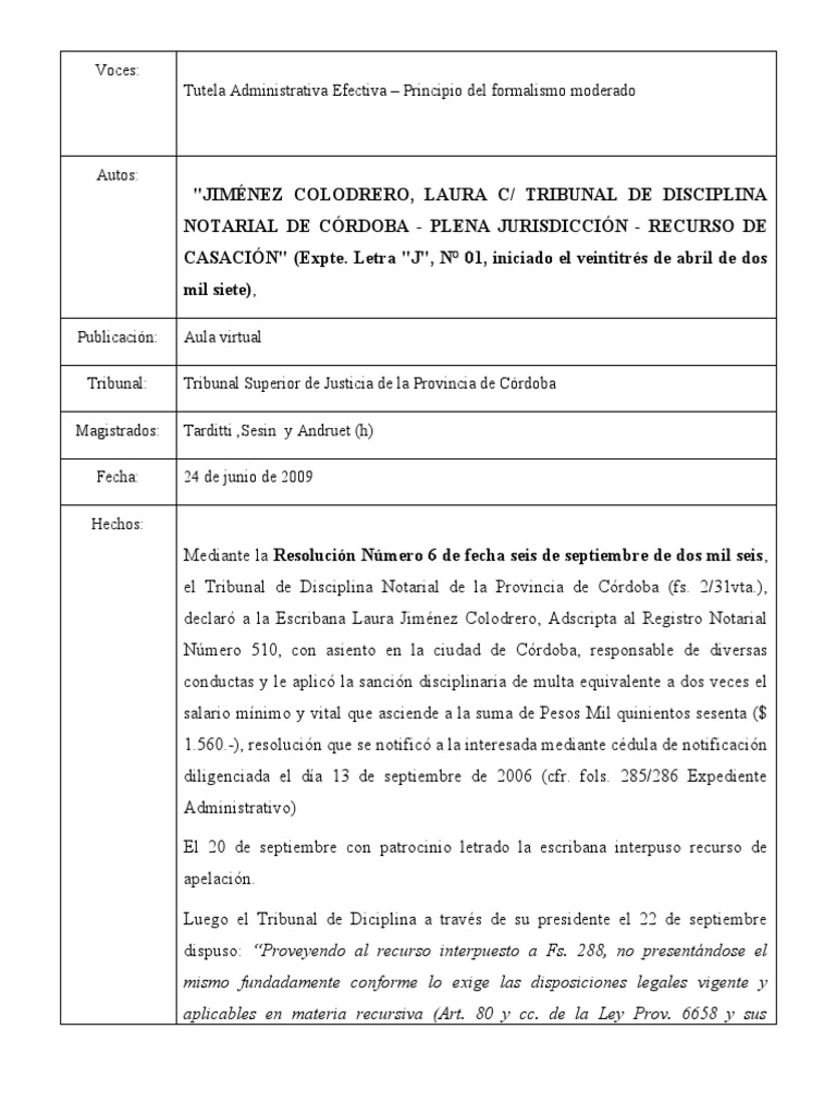 Modelo de Ficha Cooperativa de Fallos | PDF | Debido al proceso | Esfera pública