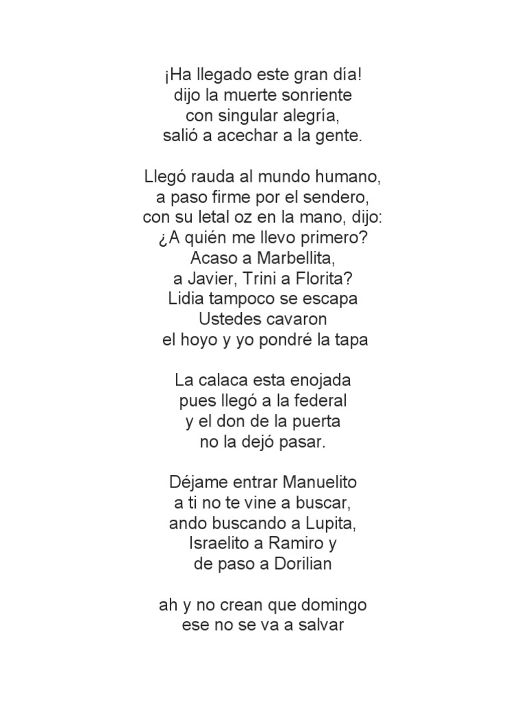 Calaveritas de La Federal Homenaje 2 C | PDF