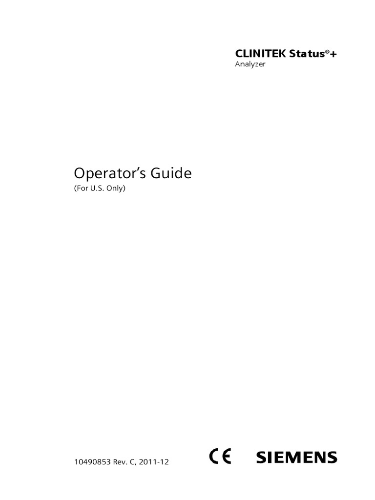 CLINITEK Status Plus Operators Manual Rev C-2011-12 Eng-US ...