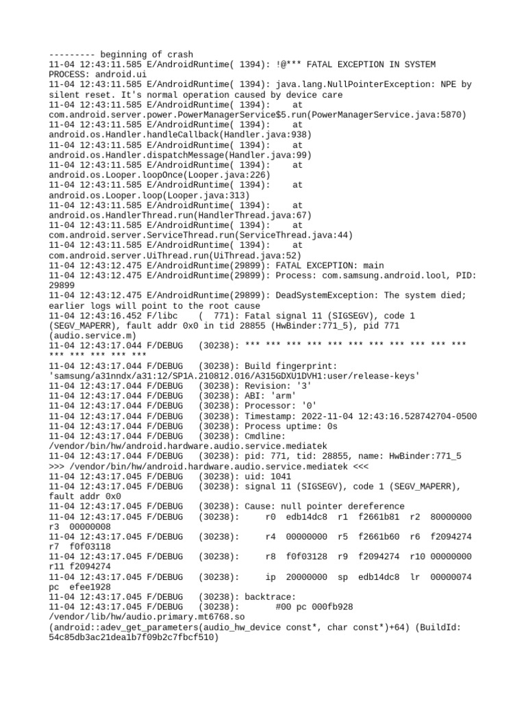 Logcat Prev CSC Log | PDF | Computer Architecture | Operating System Technology