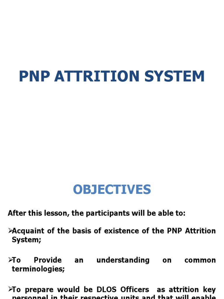An Introduction to the Philippine National Police Attrition System ...