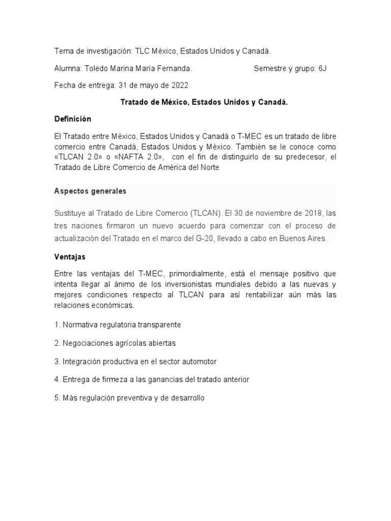 TLC-MEC-CAN | PDF | Tratado de Libre Comercio Norteamericano | México