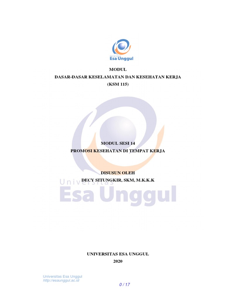 Modul K3 Pertemuan 14 | PDF | Karier & Perkembangan | Pengembangan Diri