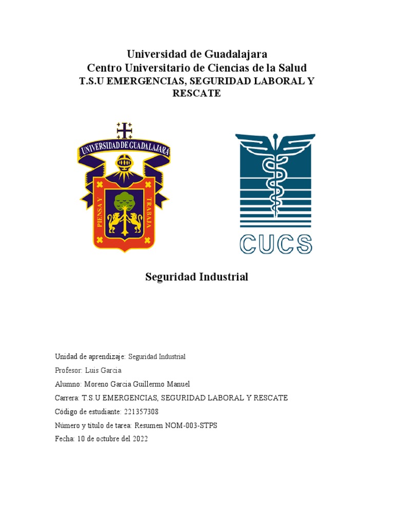 Resumen Nom-003-Stps | PDF