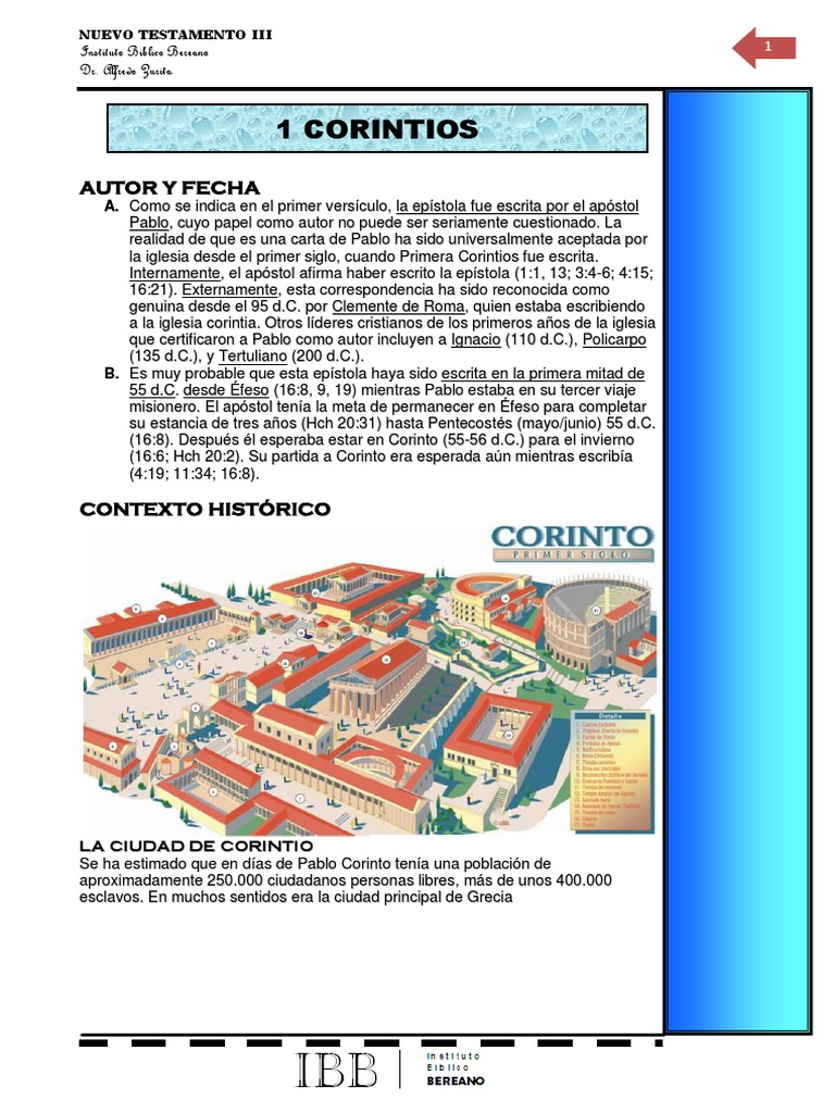 1 CORINTIOS EAZR Contexto | PDF | Pablo el apóstol | La resurrección de Jesús