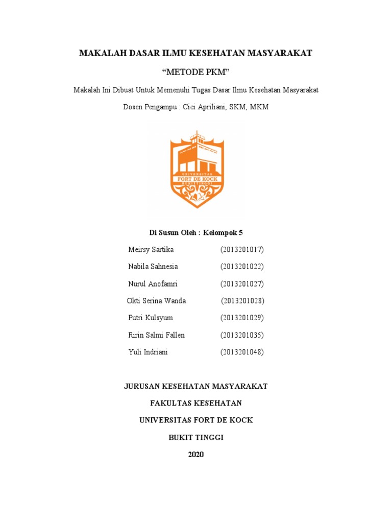 Makalah Dasar Ilmu Kesehatan Masyarakat K5 SMT2 | PDF | Karier & Perkembangan