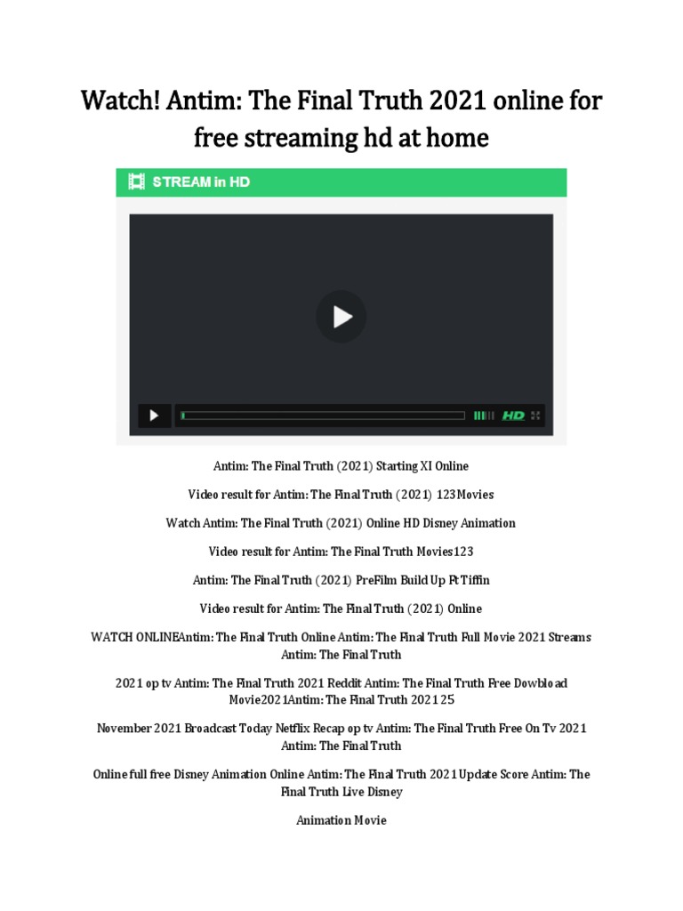 Watch Antim The Final Truth Free Online Vol3ioh5 | PDF | Netflix