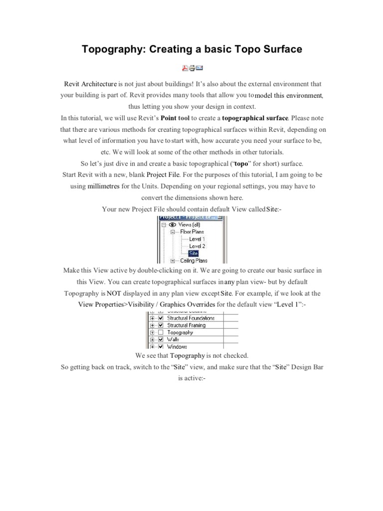 Topography | PDF | Autodesk Revit | Topography