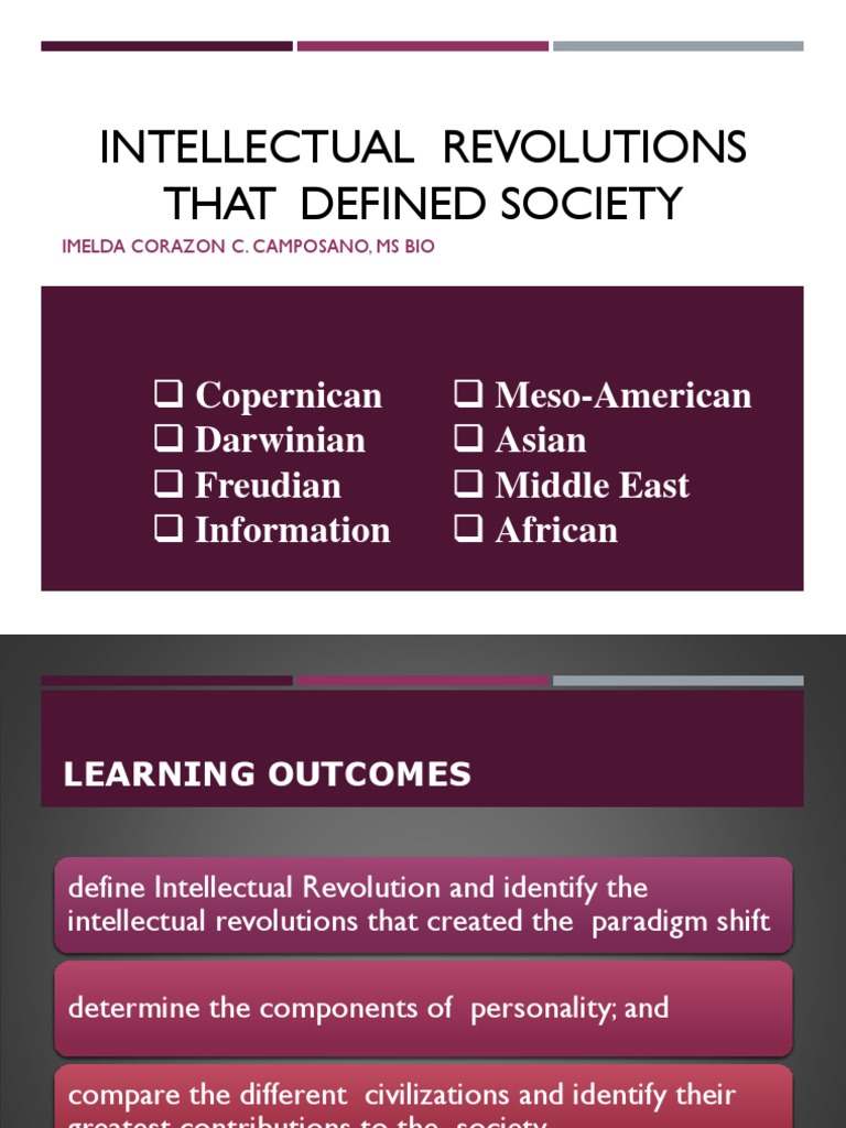 Lecture2 - STAS - Intellectual Revolutions That Defined Society | PDF ...