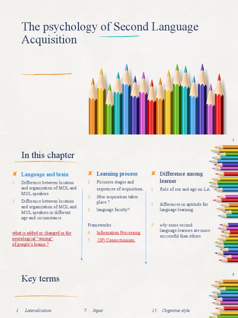 The Psychology of Second Language Acquisition | Download Free PDF | Second Language Acquisition ...